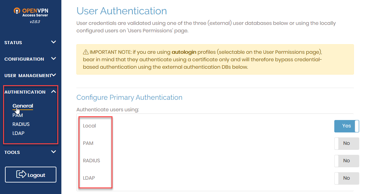 Finishing Configuration Of Access Server Openvpn